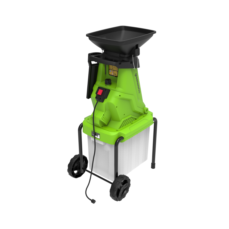 Садовый измельчитель Greenworks GW-2800SD, 220v, 2.8 кВт с контейнером ...